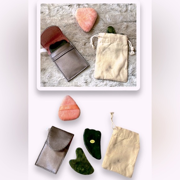 Skincare | Jade Stone Facial Bundle Tool Pouches Elf Makeup Sponge ...